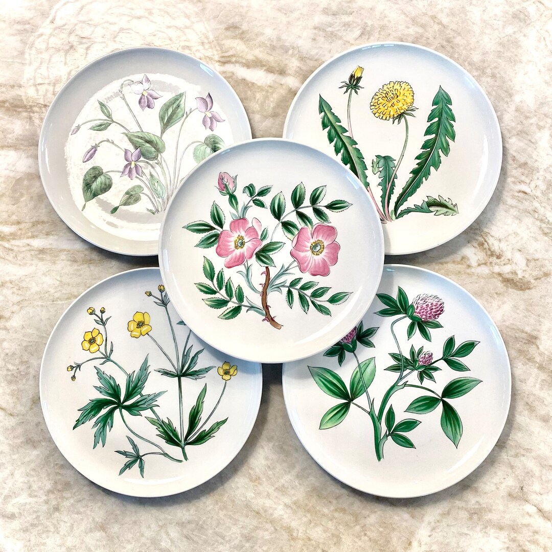 Vintage Swedish Rörstrand Flora Dishes With Wild Flowers: Smorblooma ...