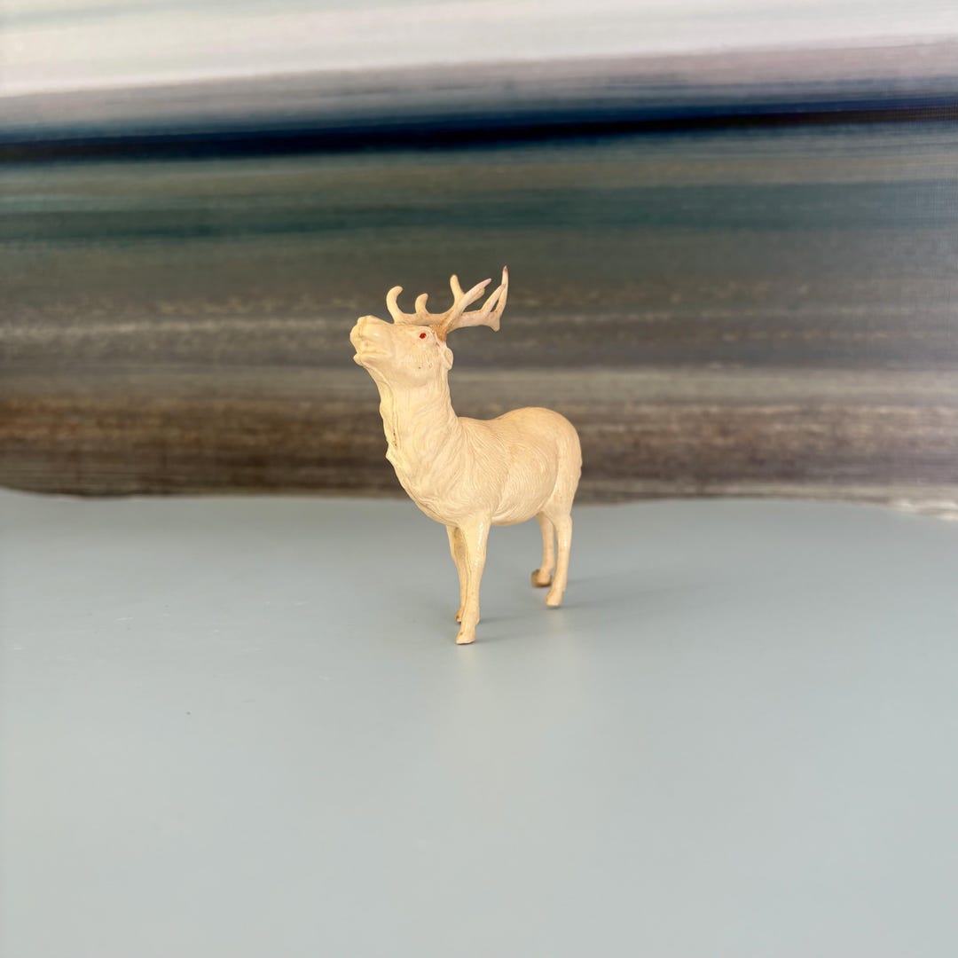 Vintage Celluloid Plastic Christmas Reindeer With Antlers. Popular ...