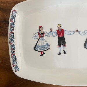 Vintage Figgjo Porcelain Platter With Norwegian Folk Dancers in ...