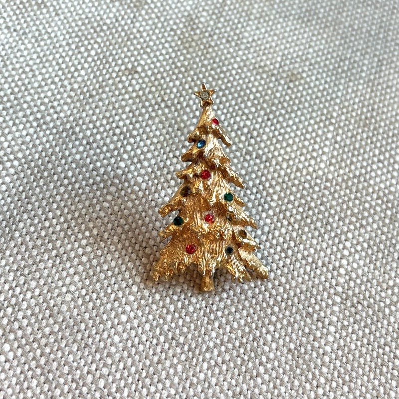 Christmas Tree Brooch - Etsy
