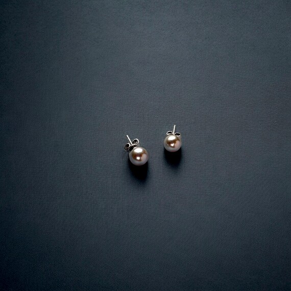 Vintage Japanese Tokyo Furuya Akoya Pearl stud earrin… - Gem