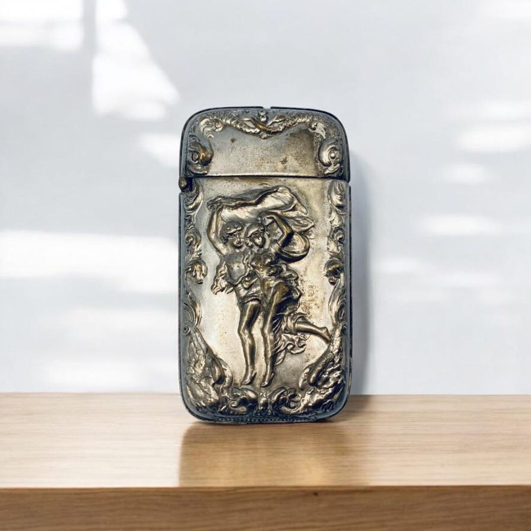 Antique Vintage Match Safe With Repoussé Imagery of the Storm (la ...