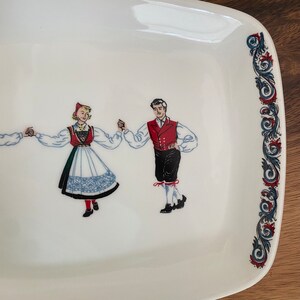 Vintage Figgjo Porcelain Platter With Norwegian Folk Dancers in ...