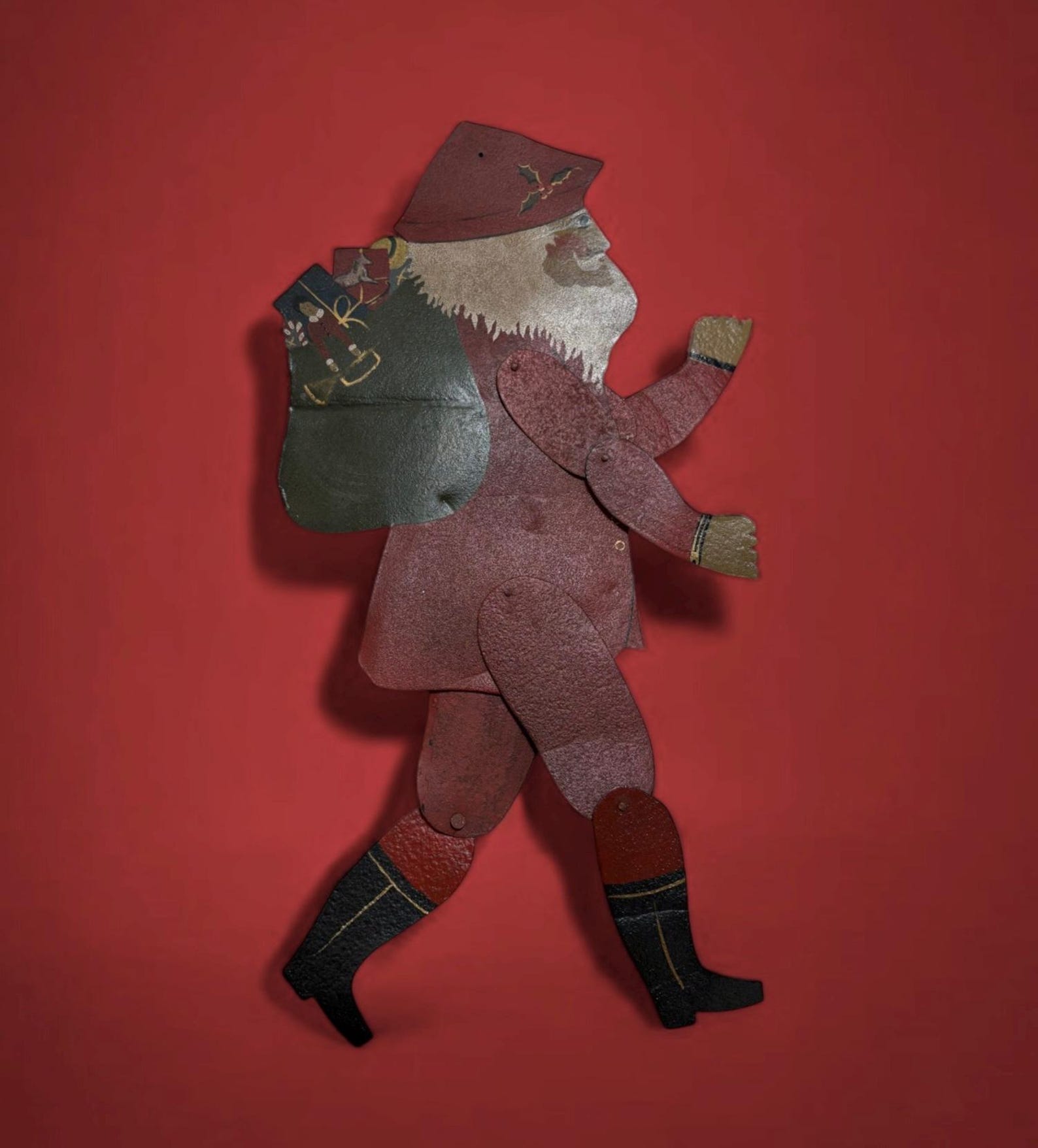 Vintage Hand-painted Shadow Dancer Santa Claus. American Folk Art. - Etsy