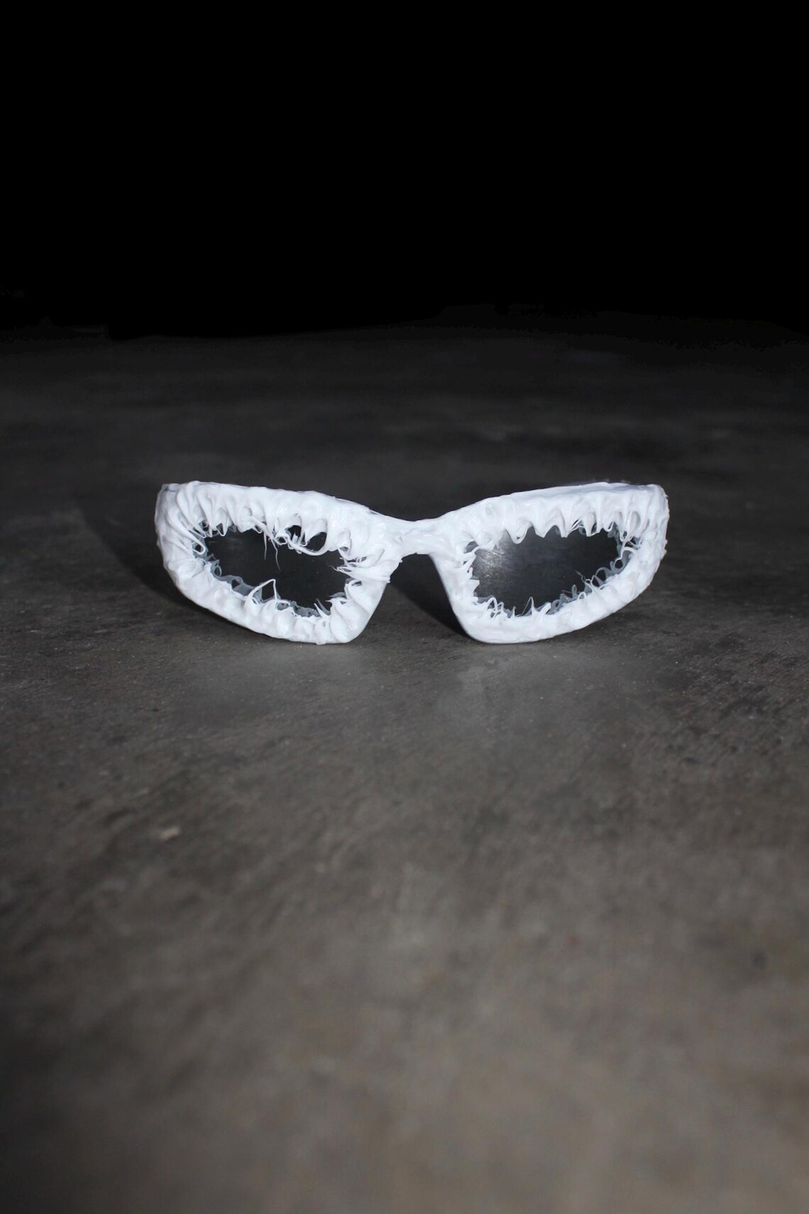 Matrix Rave Sunglasses Glossy White Clear Round Sun Glasses Vintage ...