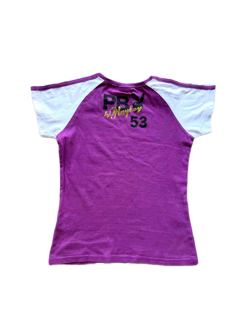 Vintage Y2K Playboy 53 Bunny Tee Gold Glitter - 2000 Mcbling Aestethic ...