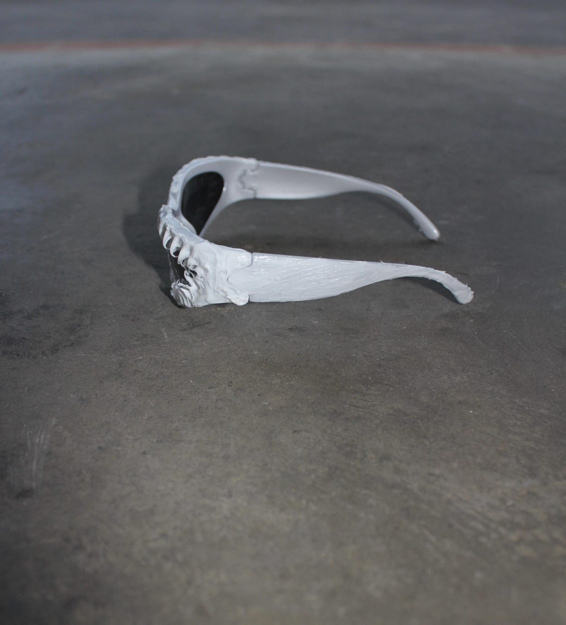 Matrix Rave Sunglasses Glossy White Clear Round Sun Glasses Vintage ...