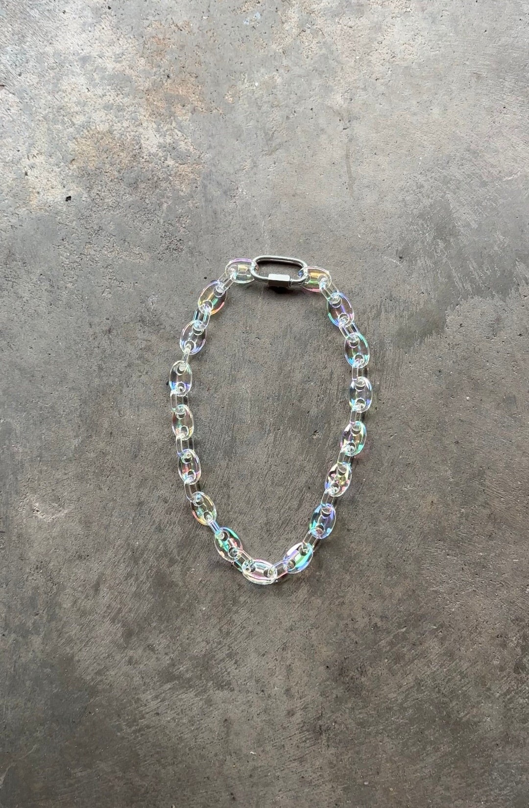 Gothic Acrylic Handcrafted Choke Chain Necklace, Artistic Detailing ...