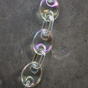 Cross Style Necklace - Acrylic Link Gothic Chain With Cross Design ...