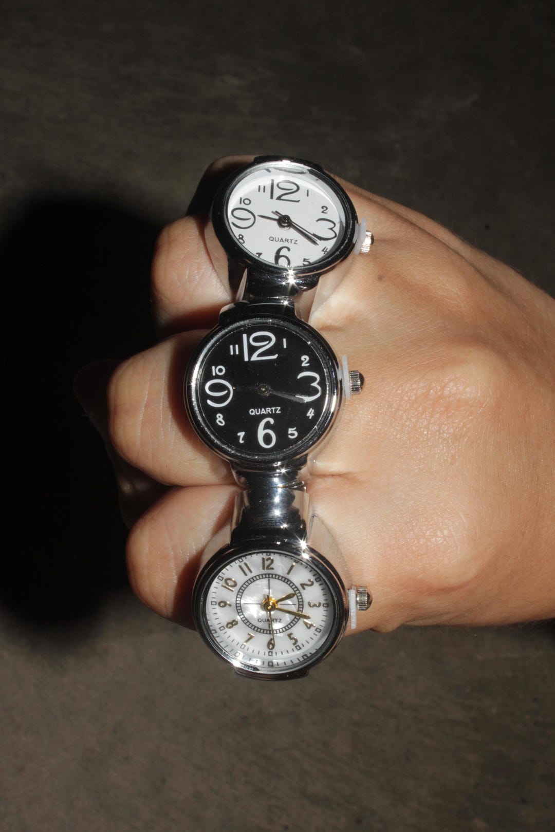 Vintage-inspired Watch Ring Set | TRENDY Punk Finger Watch | Functional ...