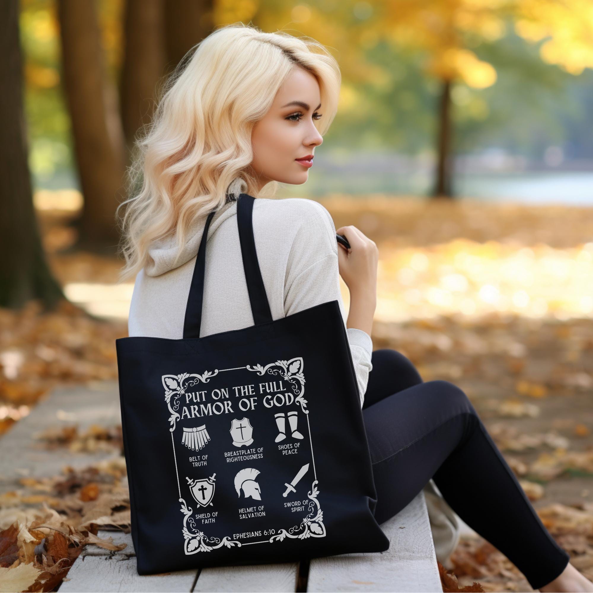 Armor of God Canvas Tote Bag, Christian Bible Verse - Etsy