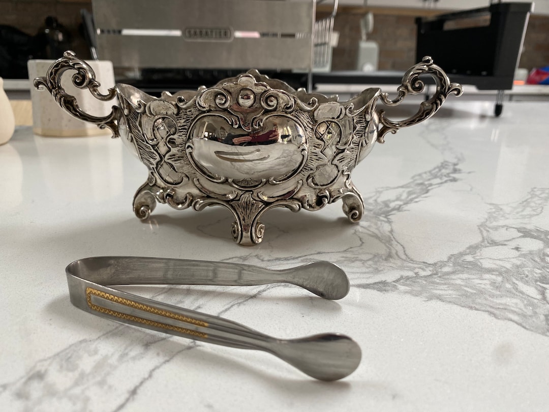 Godinger Sugar Salt Spice Ornate Bowl With Tongs - Etsy