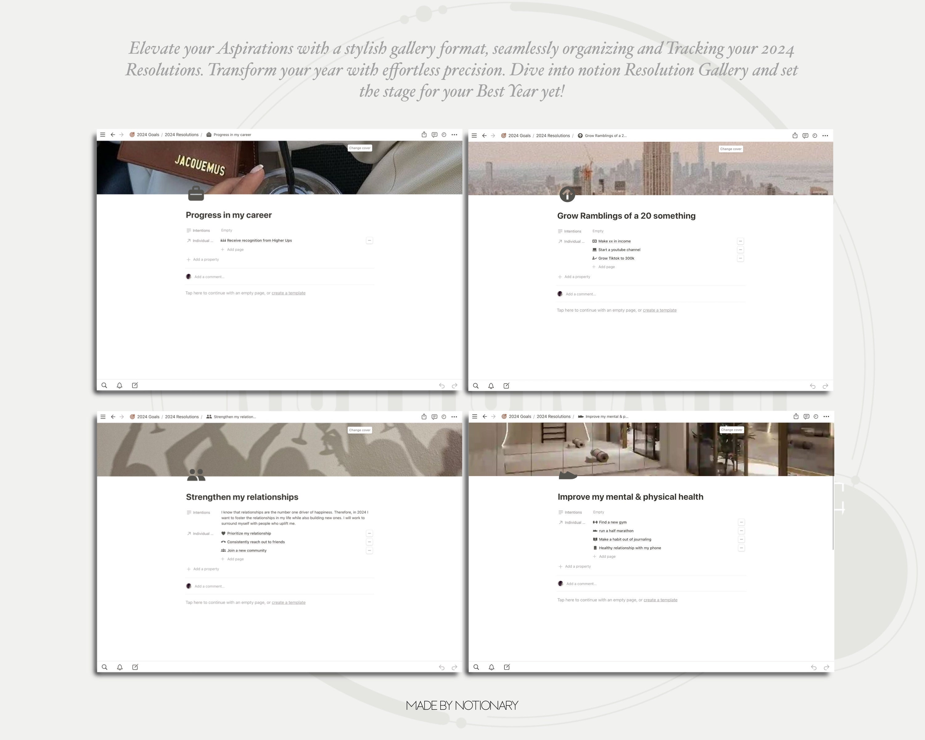 2024 Goals Planner 12 Week Year Notion Template Achieve Success ...