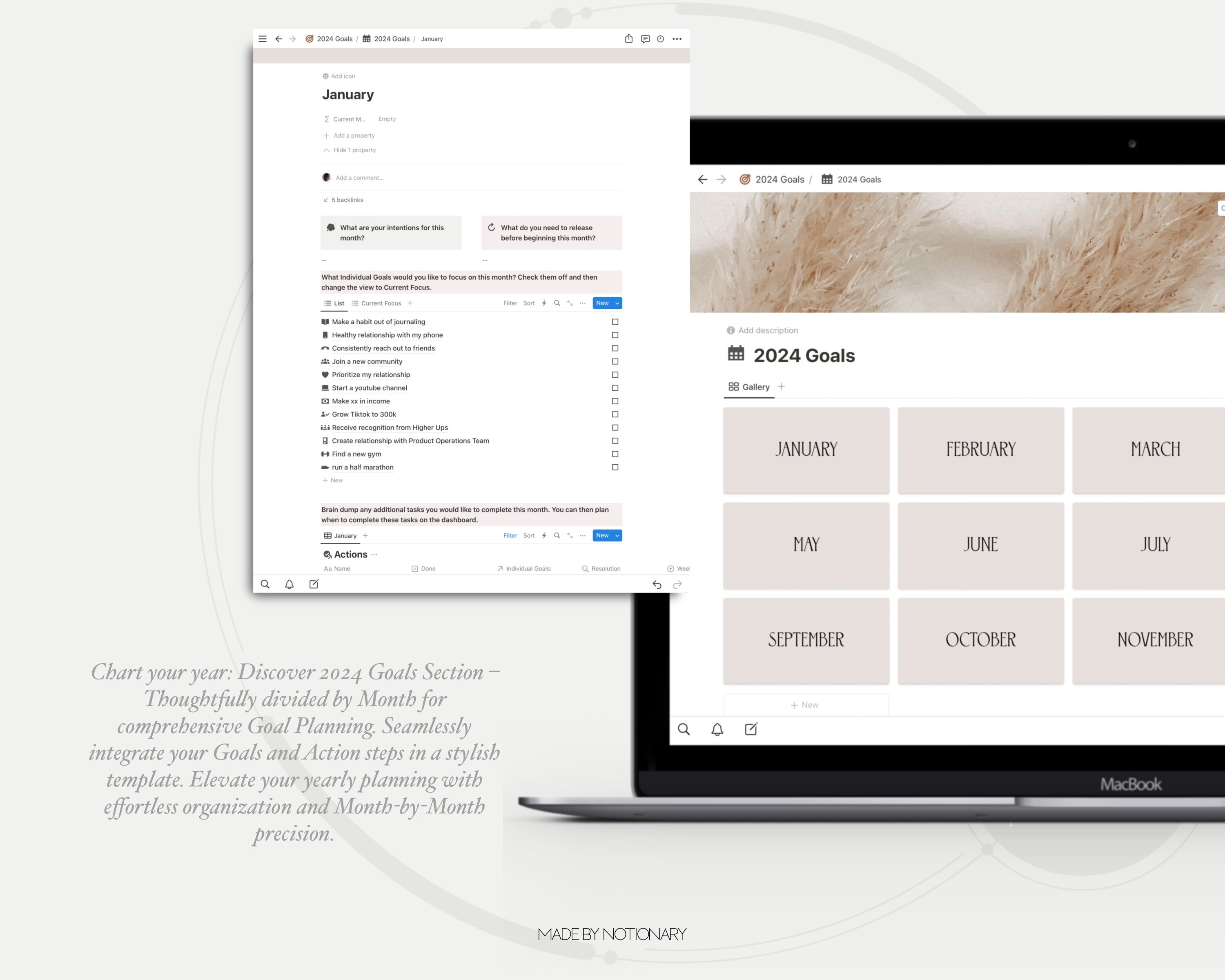 2024 Goals Planner 12 Week Year Notion Template Achieve Success ...