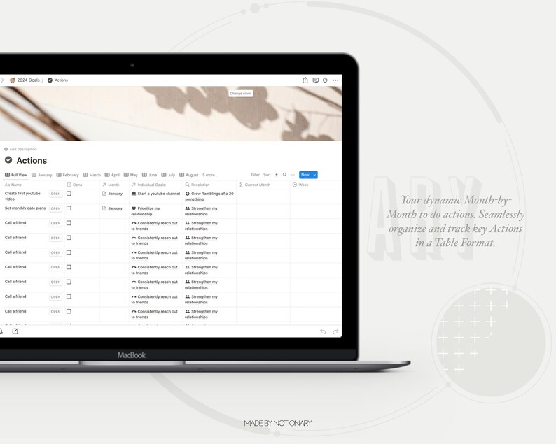 2024 Goals Planner 12 Week Year Notion Template Achieve Success ...