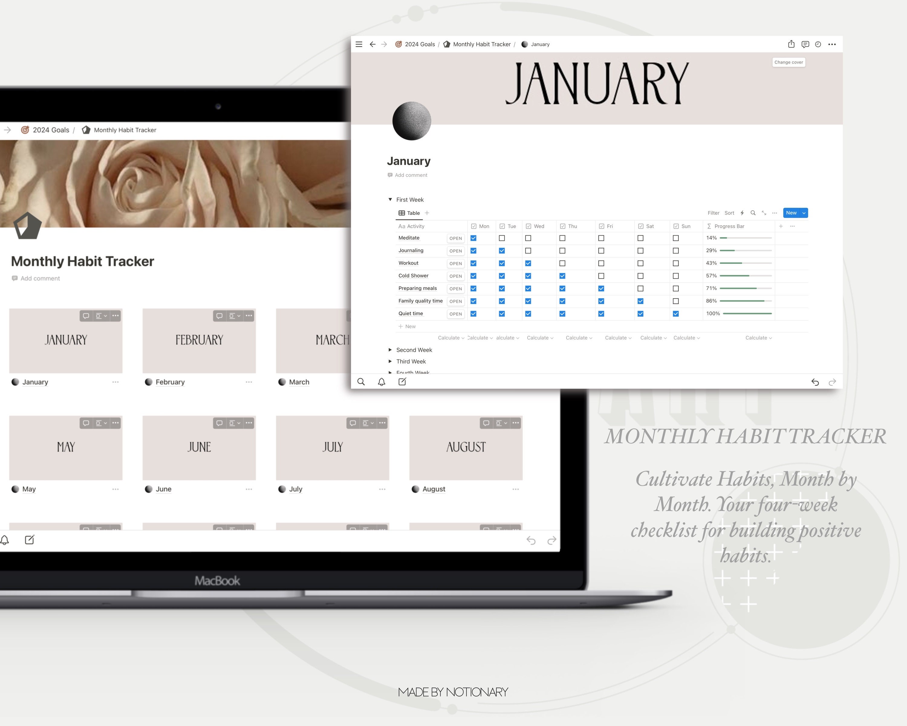 2024 Goals Planner 12 Week Year Notion Template Achieve Success ...