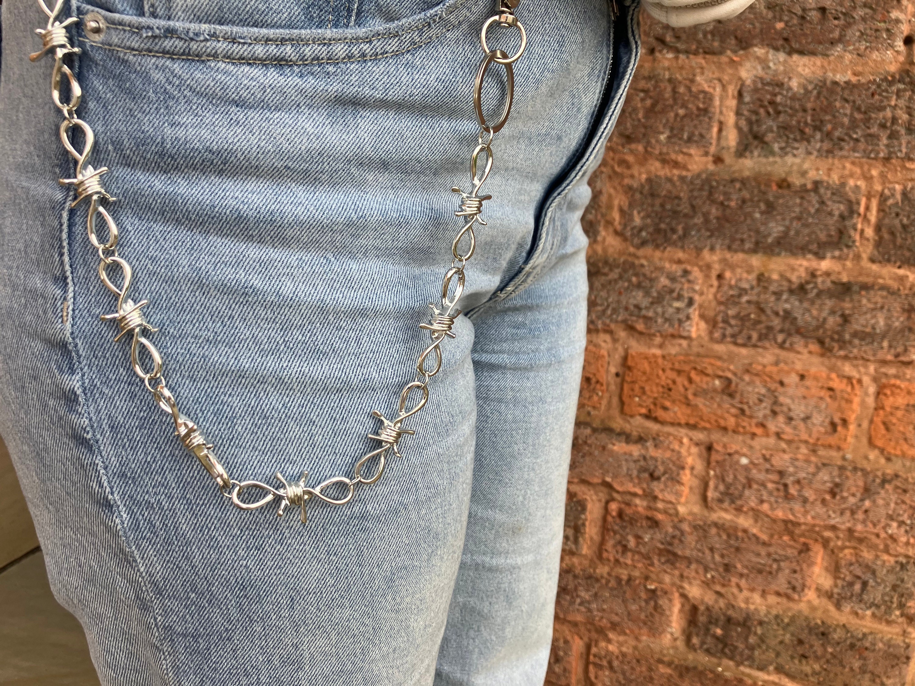Barb Wire Waist Chain Belt Chain Thorn Chain Necklace and Waist Chain ...