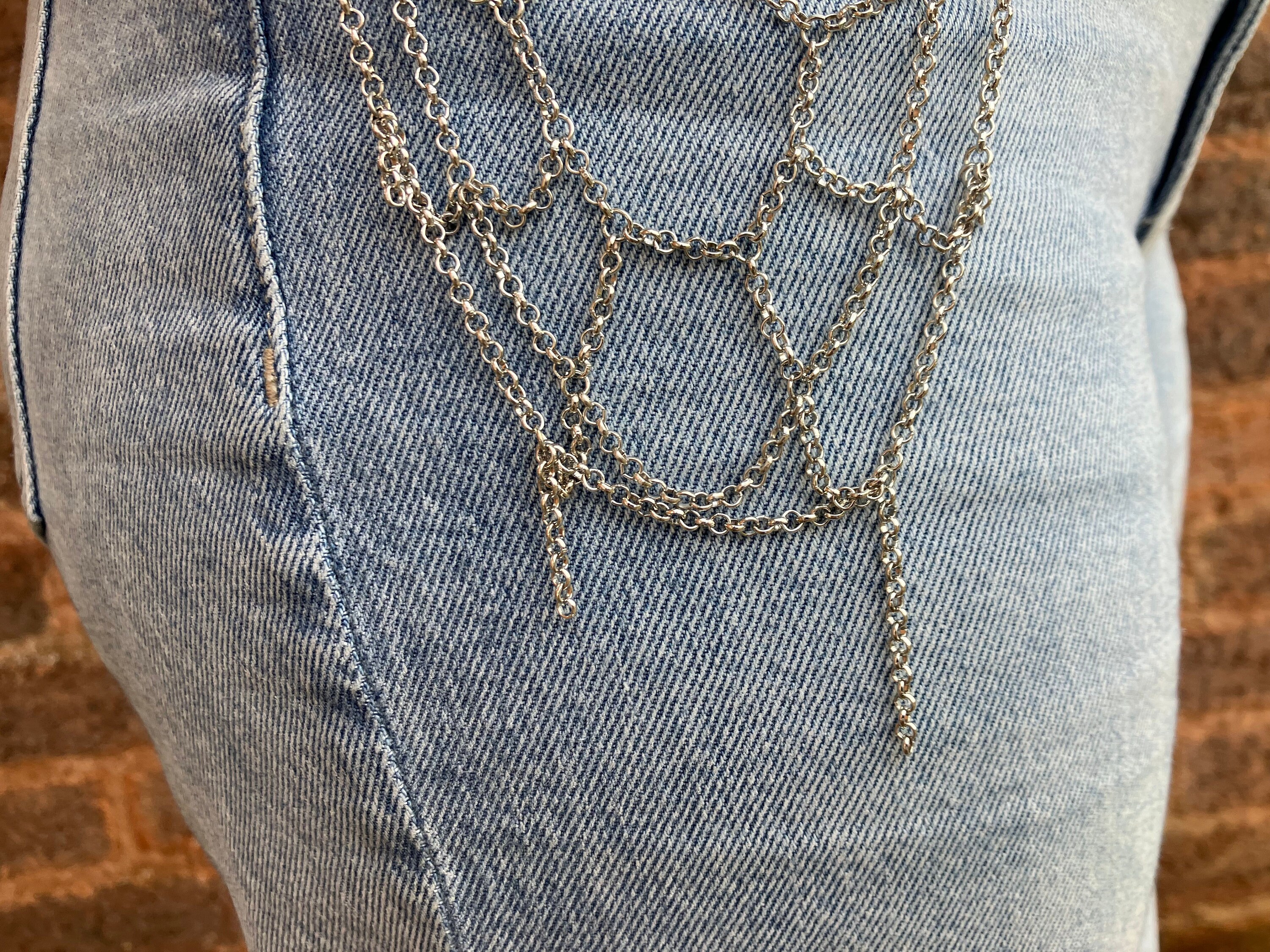 Spider Web Waist Chain Belt Chain Spider Leg Chain Mesh Chain Thigh ...