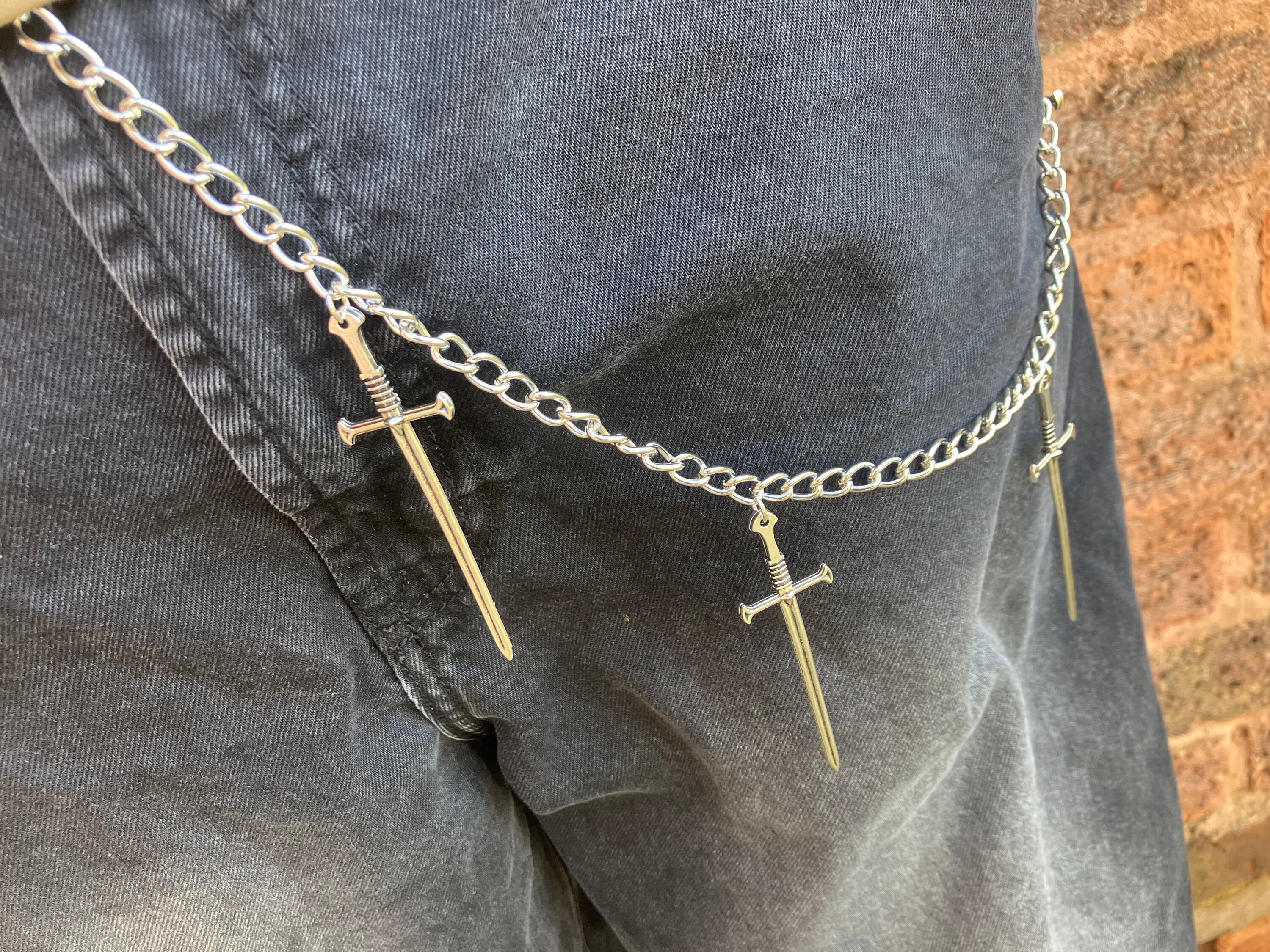 Sword Pendant Waist Chain Belt Chain Four Swords Waist Chain Jean Chain ...