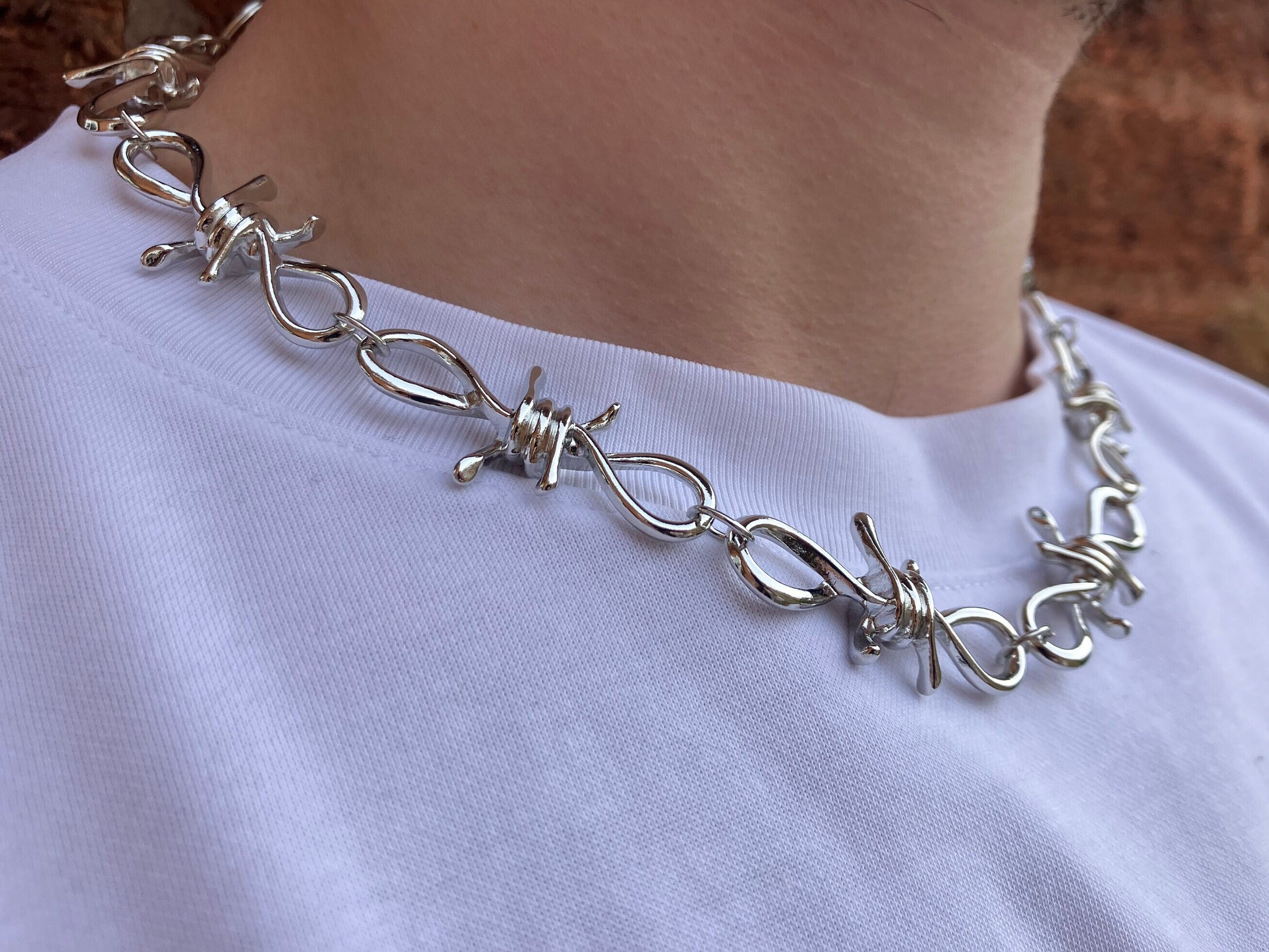 Barb Wire Waist Chain Belt Chain Thorn Chain Necklace and Waist Chain ...