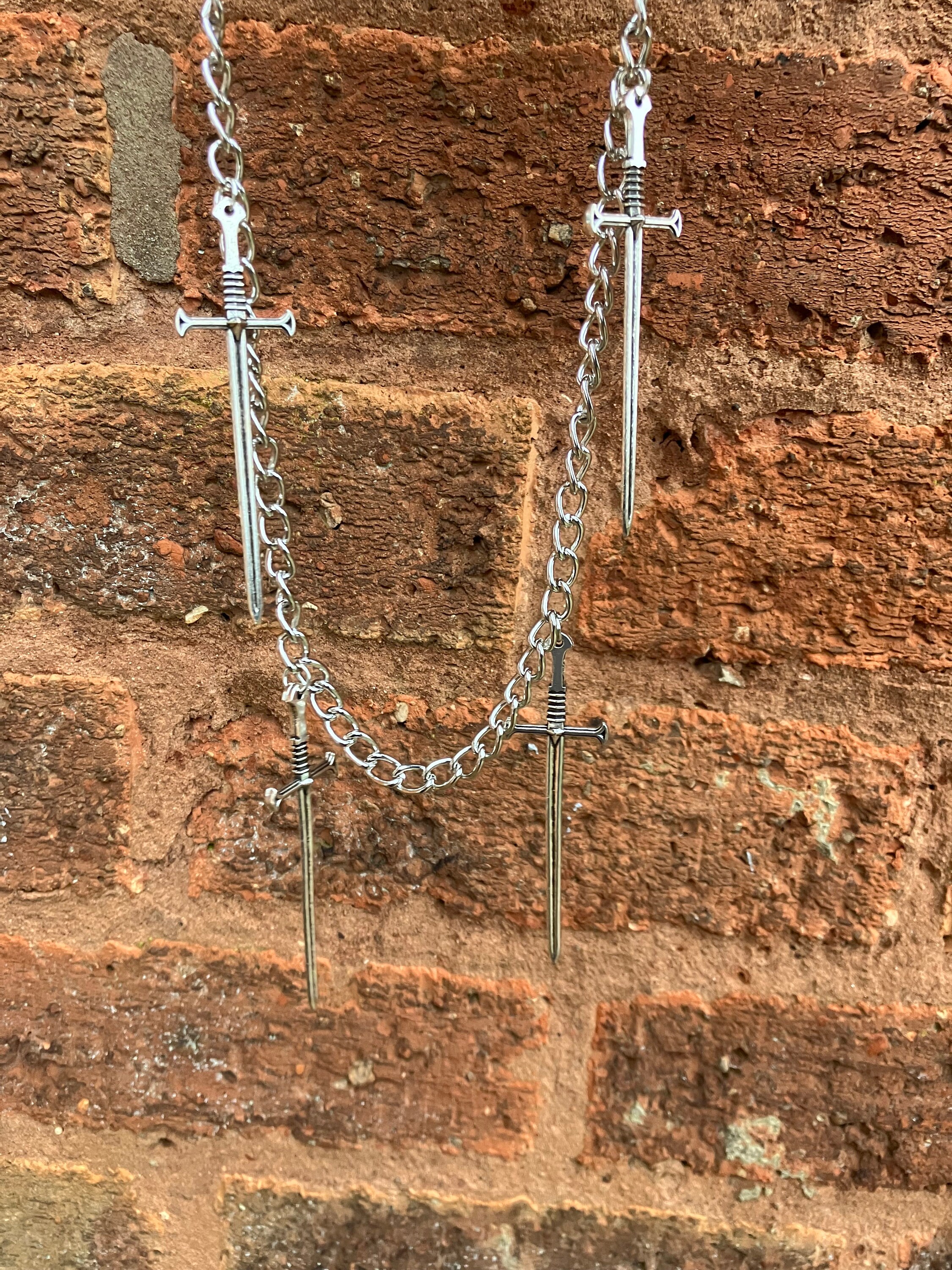 Sword Pendant Waist Chain Belt Chain Four Swords Waist Chain Jean Chain ...