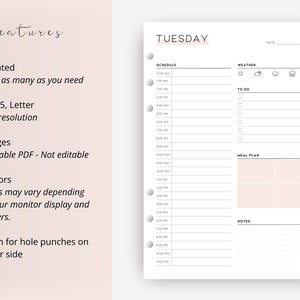 7 Day Planner Printable, Daily Planner, Weekly Planner, Daily to Do ...