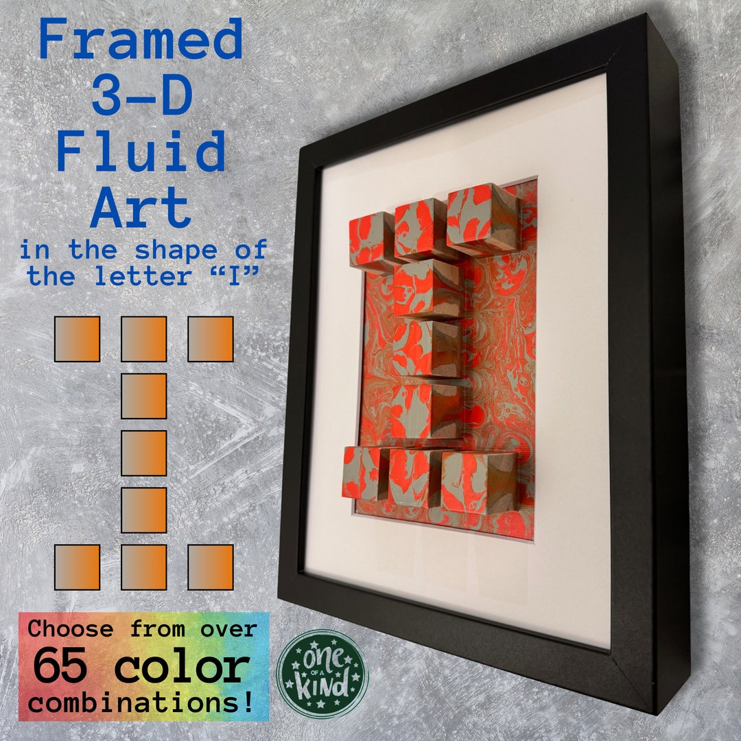 Letter I Art, Custom Letter Wall Art, Personalized Initial Wall Art, 3D ...