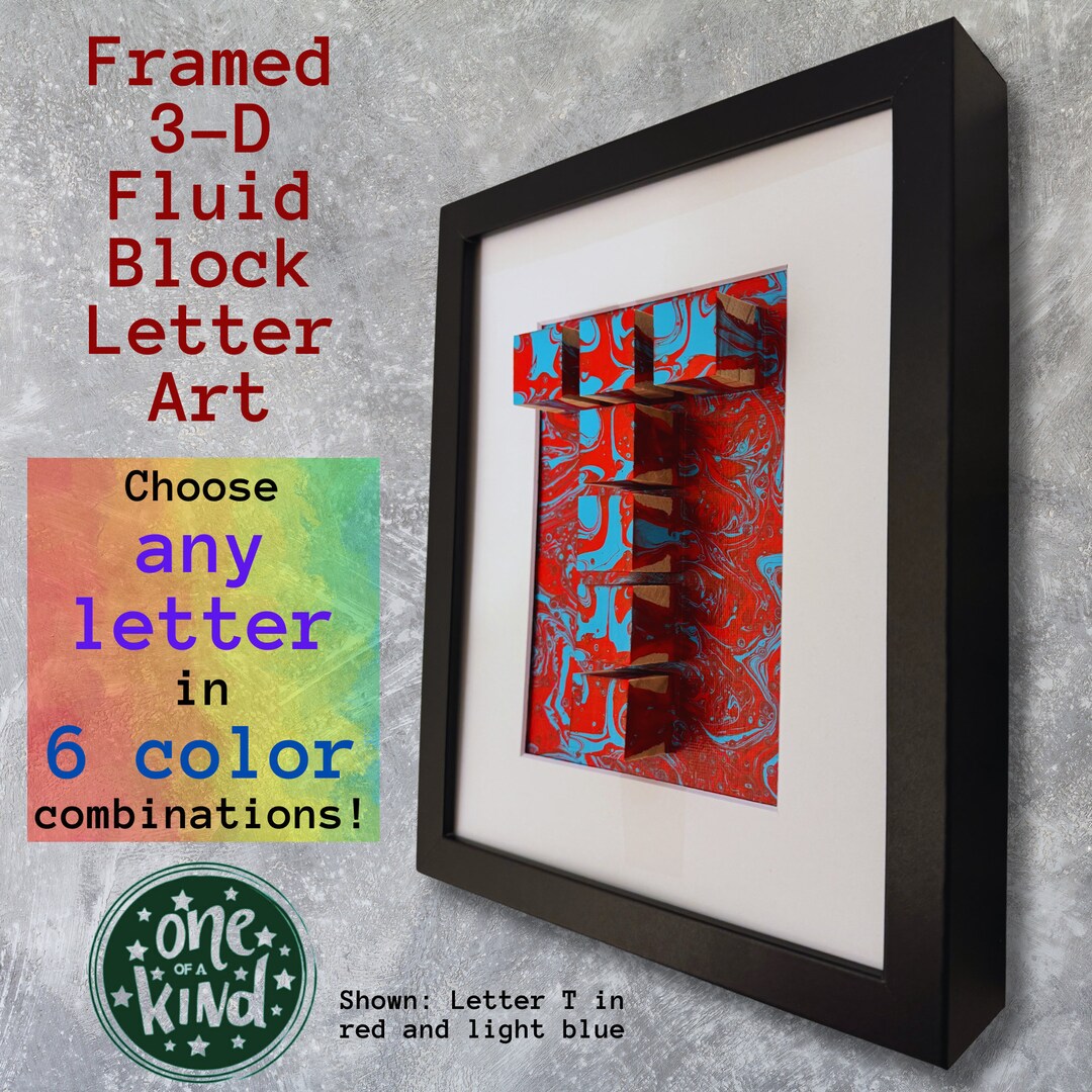 Letter Art, Custom Letter Wall Art, Personalized Initial Wall Art, 3D ...