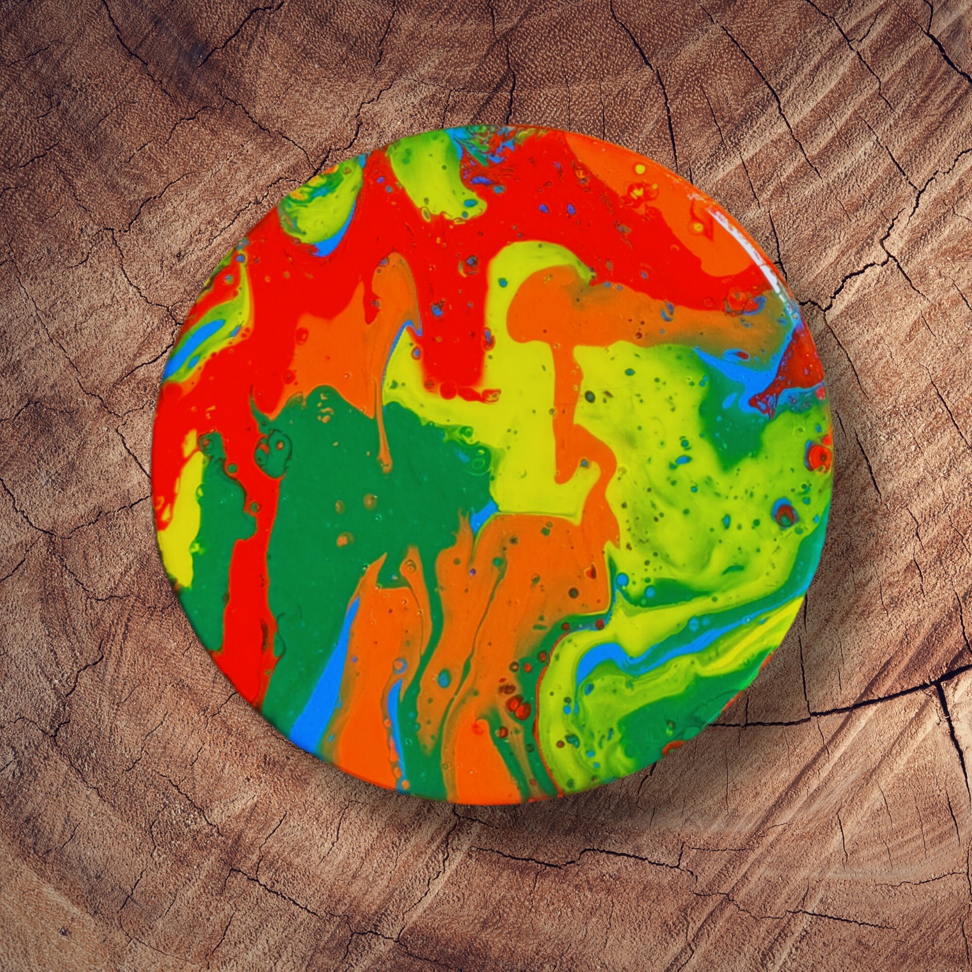 Hand Painted Coaster Set, 4 Coasters, Fluid Paint Pour, One of a Kind ...