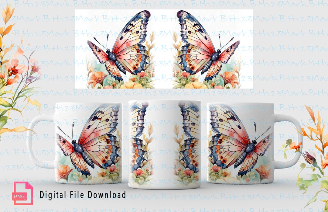 Mug Wrapper With Watercolor PNG Bestsellers sublimation Design 11 and ...
