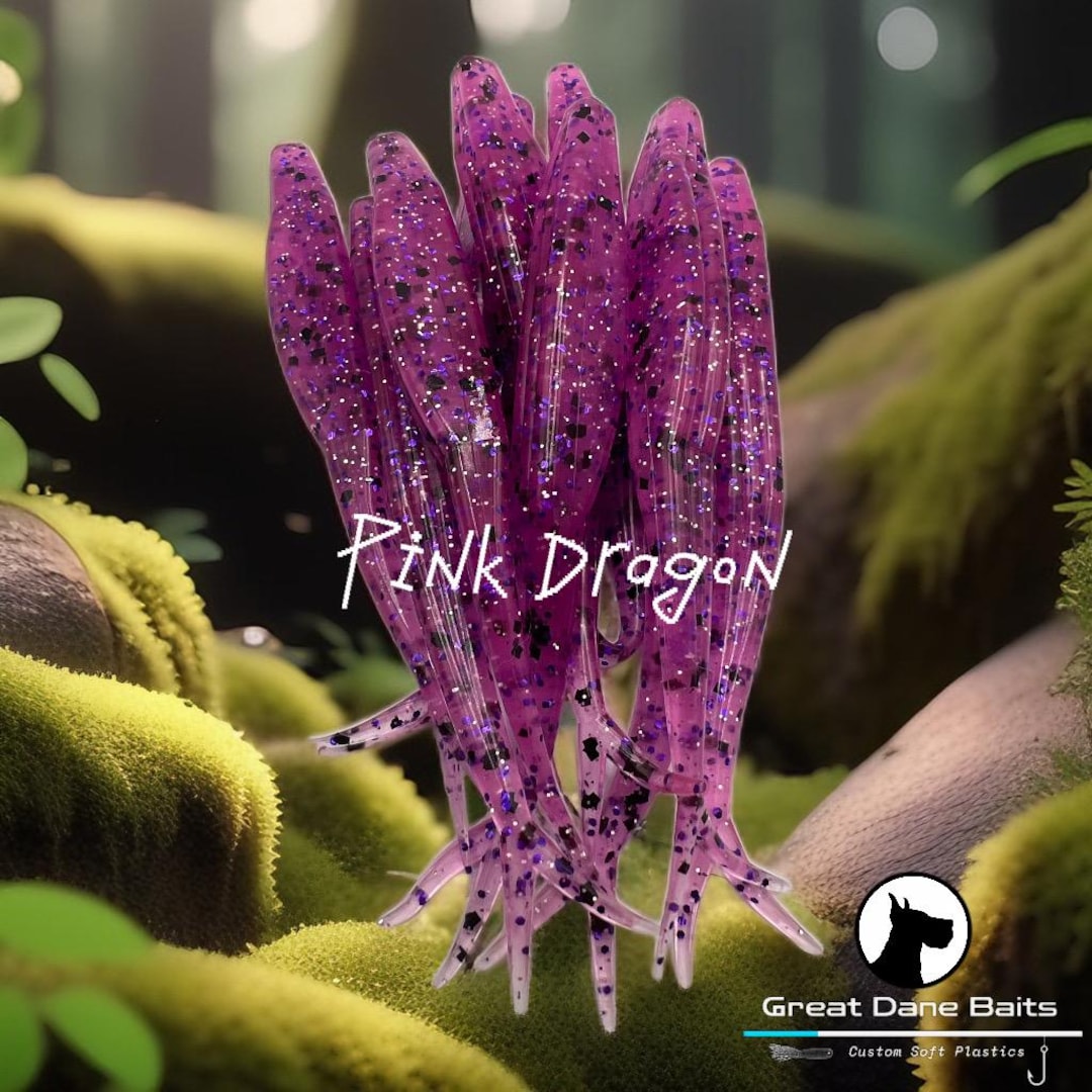 Pink Dragon 5 Inch Split Tail Fluke - Etsy
