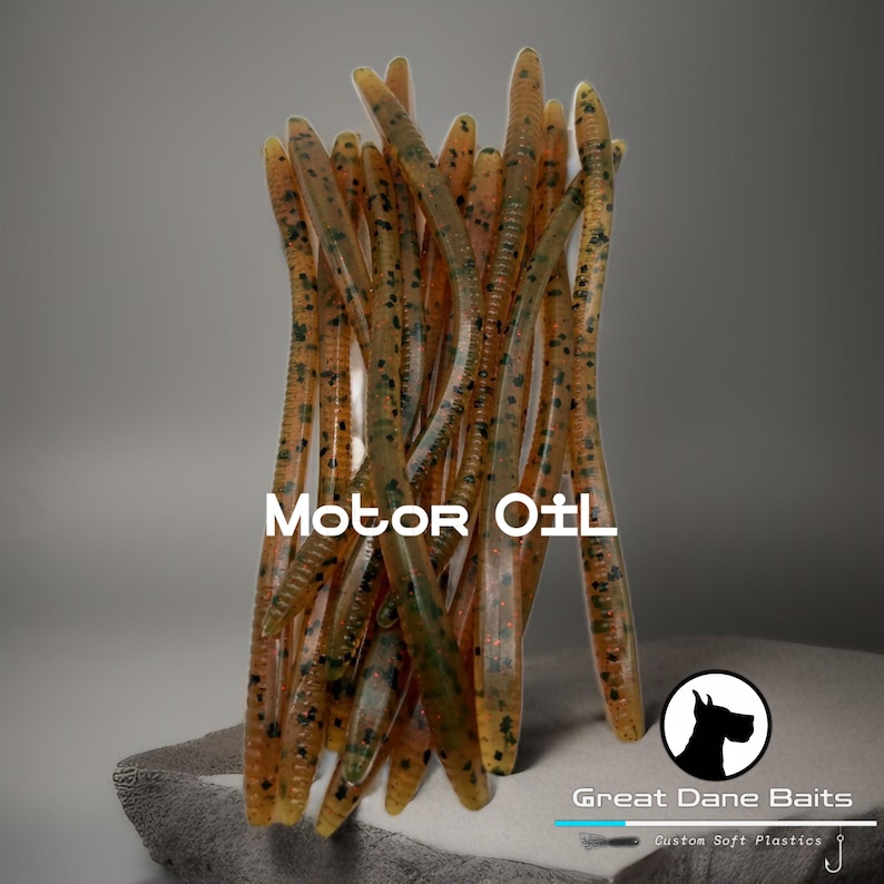 Motor Oil 6.25 Inch Trick Worm - Etsy