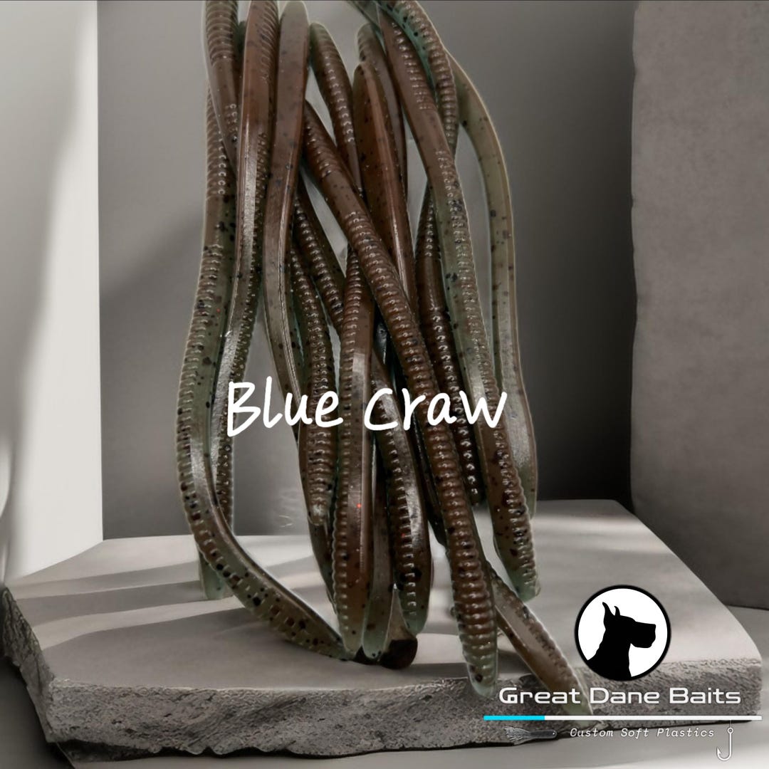 Blue Craw 6.25 Inch Trick Worm - Etsy