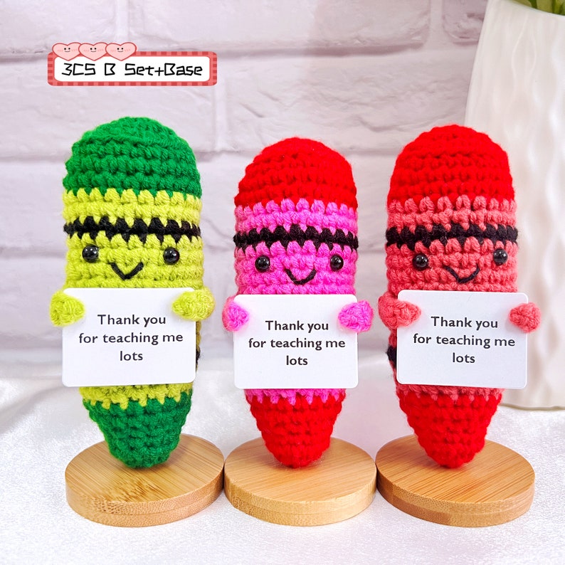 Funny Handmade Crochet Crayons,thank You for Teaching Me Lot,thank You ...