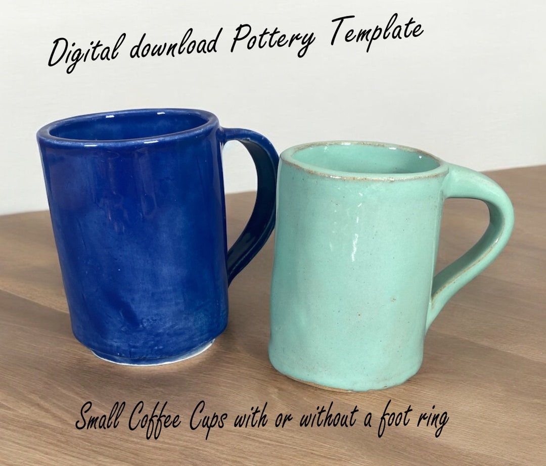 Coffee Mug Templte - Pottery Template for Slab Building Small Coffee ...