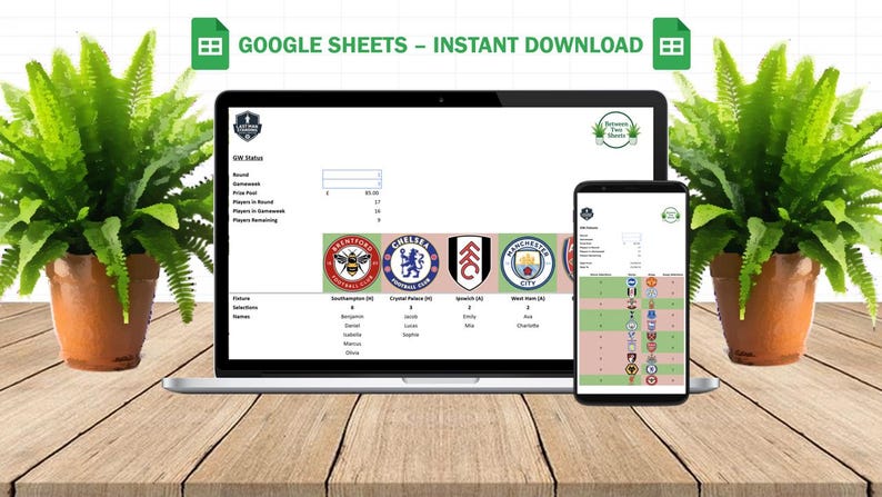 Last Man Standing Google Sheets Spreadsheet Sweepstake Predictor ...