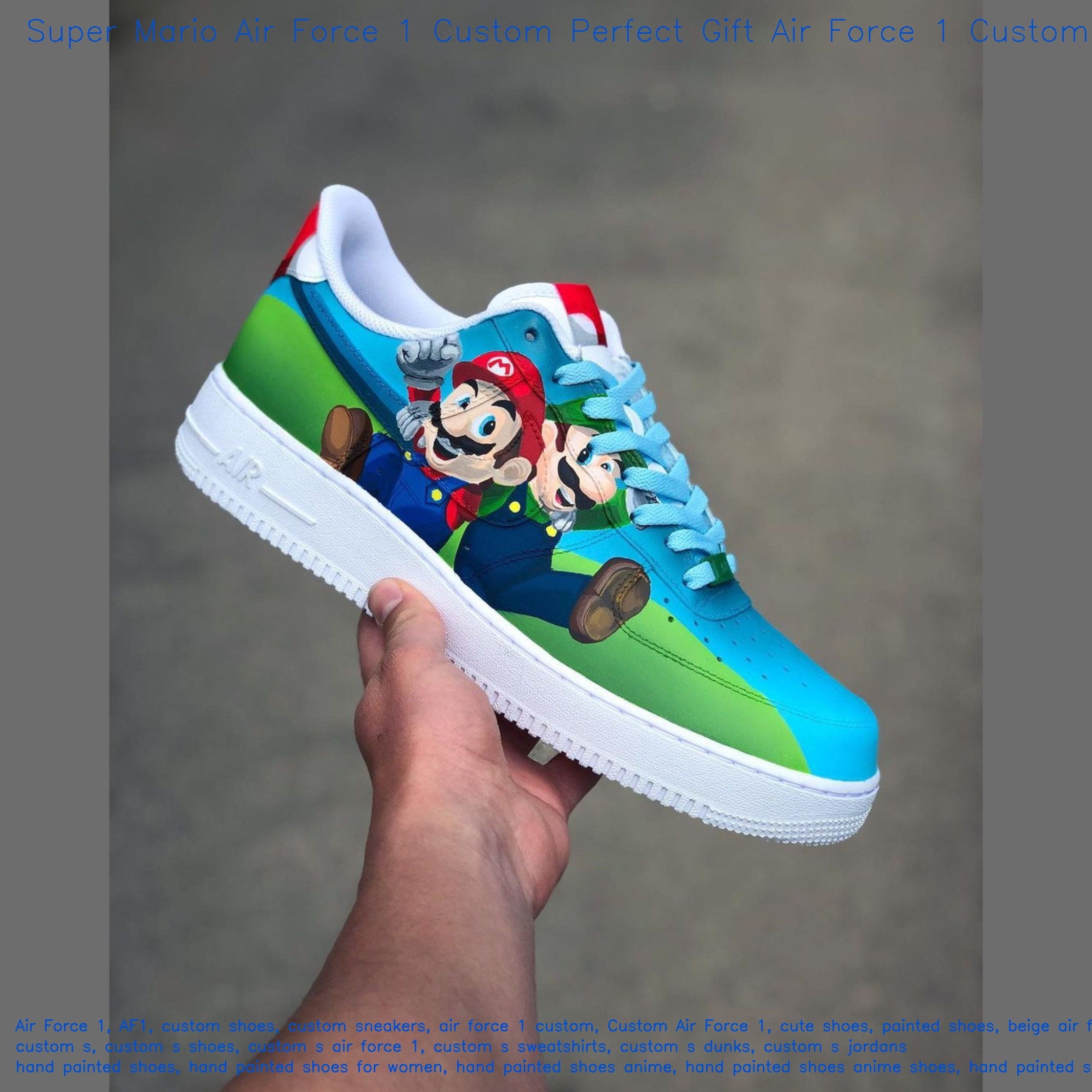Super Mario Air Force 1 Custom Perfect Gift Air Force 1 Custombuy Now ...