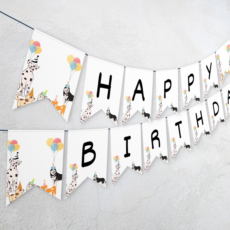 Dog Birthday Banner - Etsy