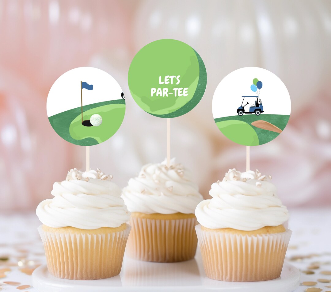 Golf Cupcake Toppers Golf Birthday Boy Hole in One Birthday Par-tee ...