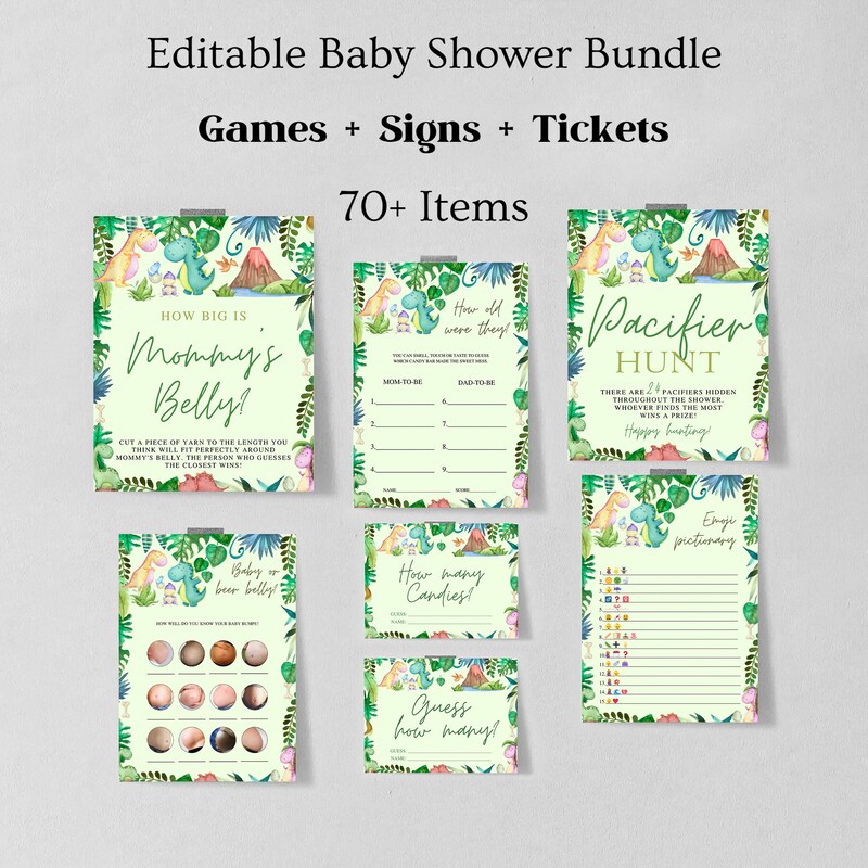 Dinosaur Baby Shower - Etsy