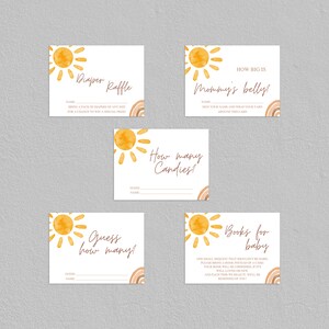 Editable Sun Baby Shower Games Bundle, Here Comes the Sun Baby Shower ...