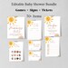 Editable Sun Baby Shower Games Bundle, Here Comes the Sun Baby Shower ...