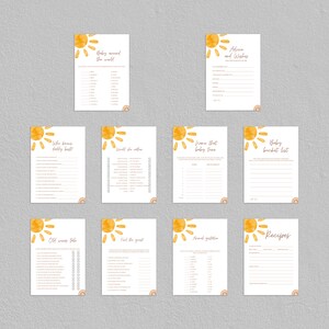 Editable Sun Baby Shower Games Bundle, Here Comes the Sun Baby Shower ...