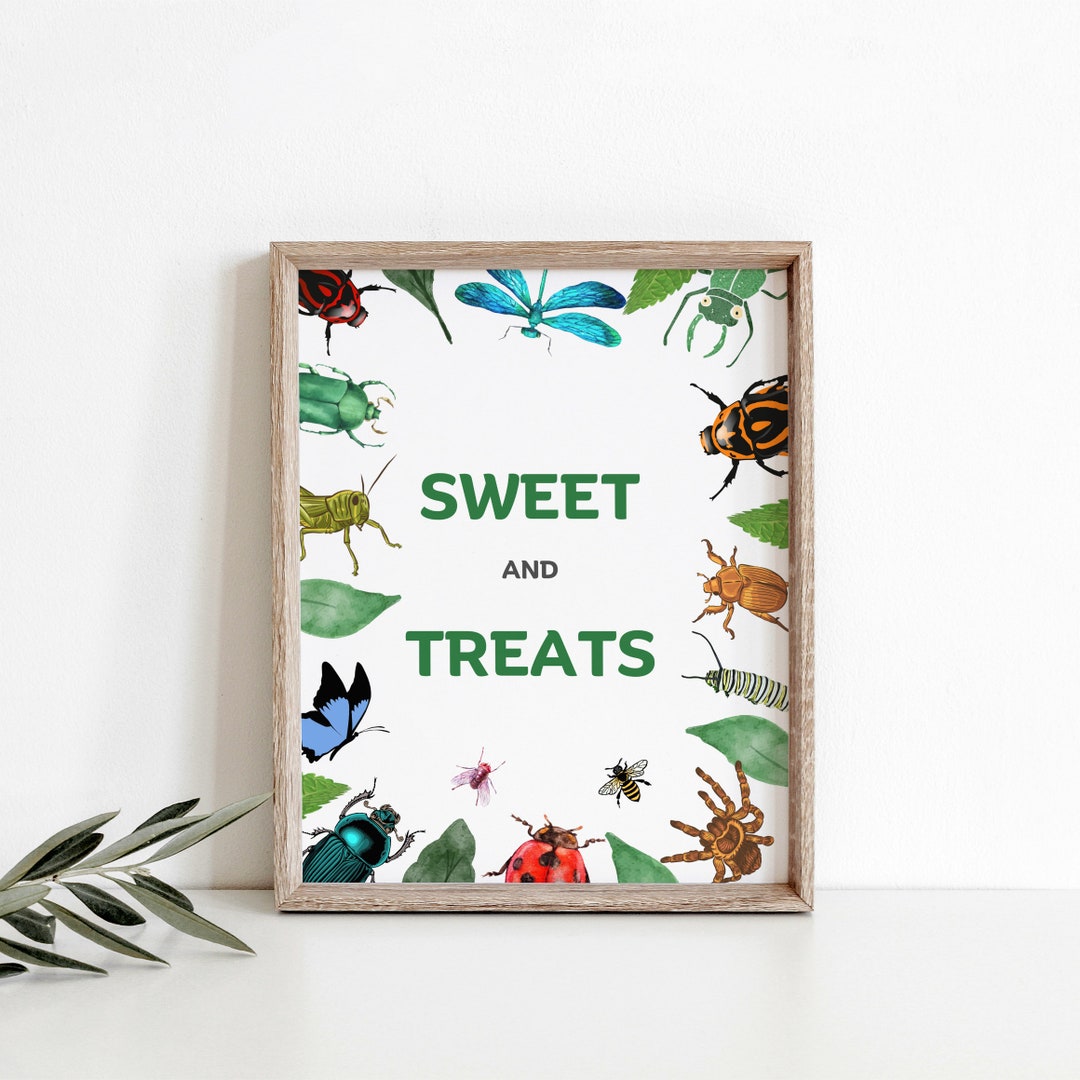 Insect Birthday Table Sign, Bugs Birthday Custom Sign, Insect Theme ...