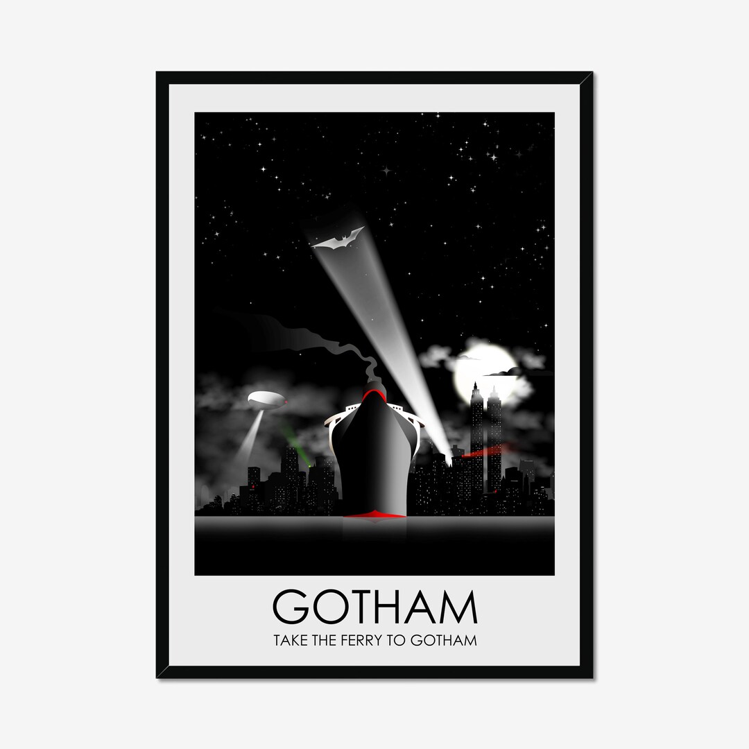 Gotham Minimalist Art Print Poster - Etsy