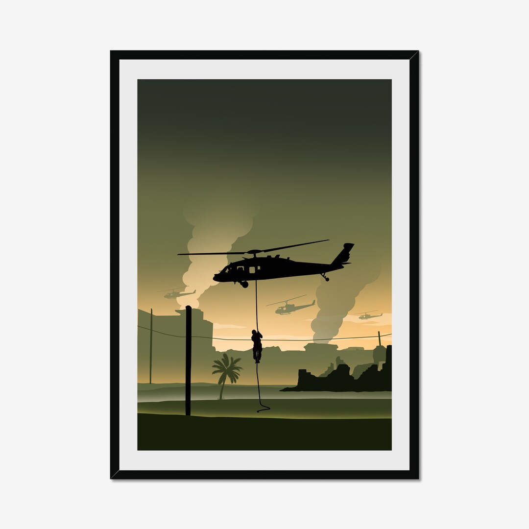 Black Hawk Down Minimalist Art Print Poster - Etsy