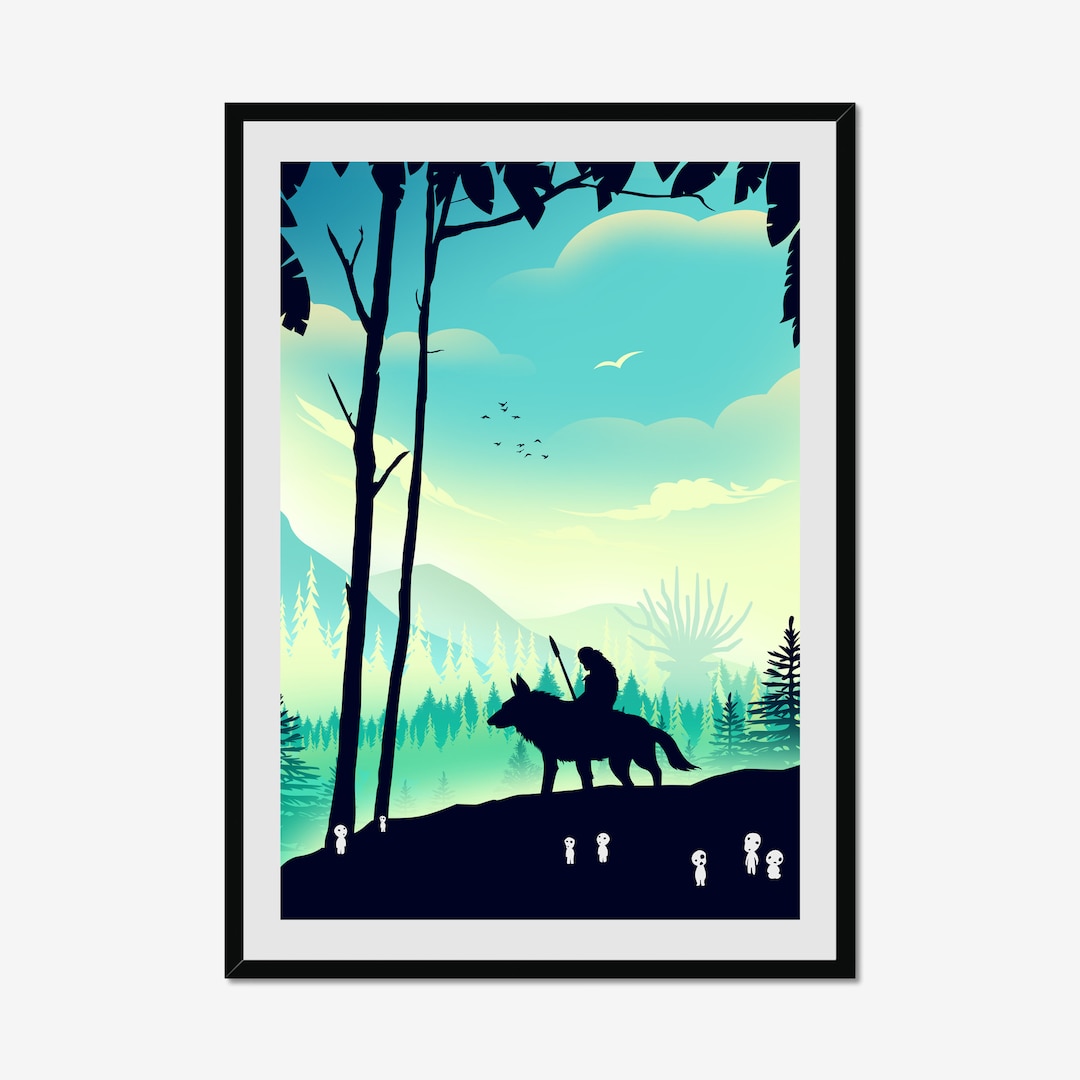 Princess Mononoke Minimalist Art Print Poster - Etsy