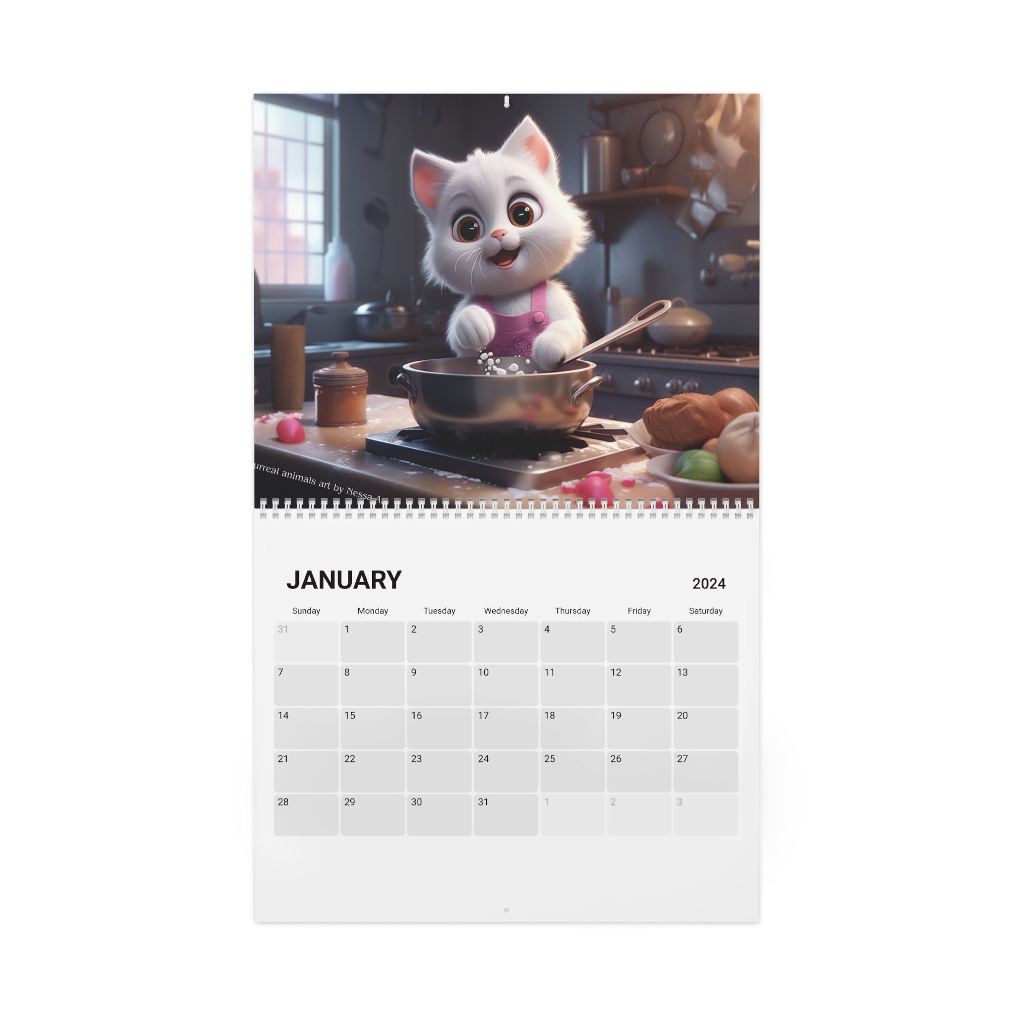 Pastry Kittens Calendar 2024 - Etsy