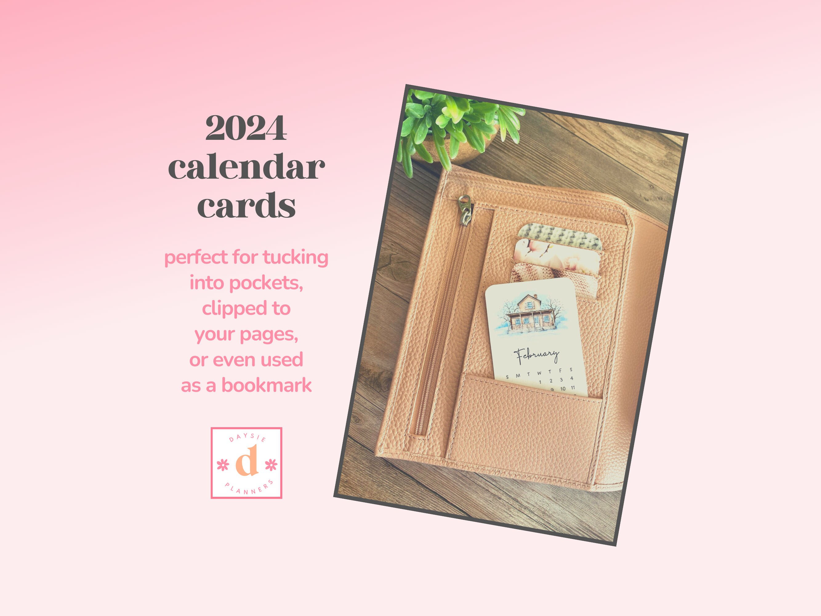 Calendar Cards 2024 • Monthly • Watercolor Houses • Planner Cards ...