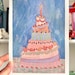 Pastel Dreams Birthday Cake Painting Hand-painted Gouache Art A5 Size ...
